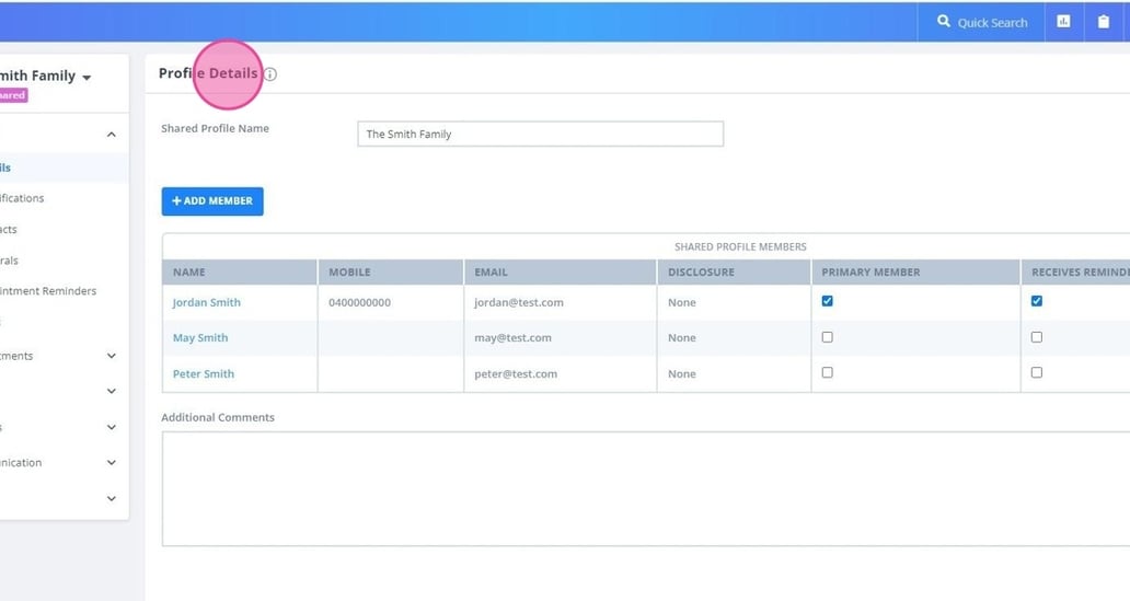 Managing Shared Profiles